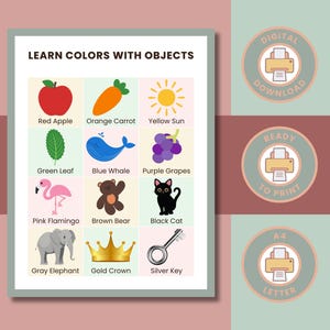 Homeschool Printables Educational Wall Art Printable Colors Wall Art ...