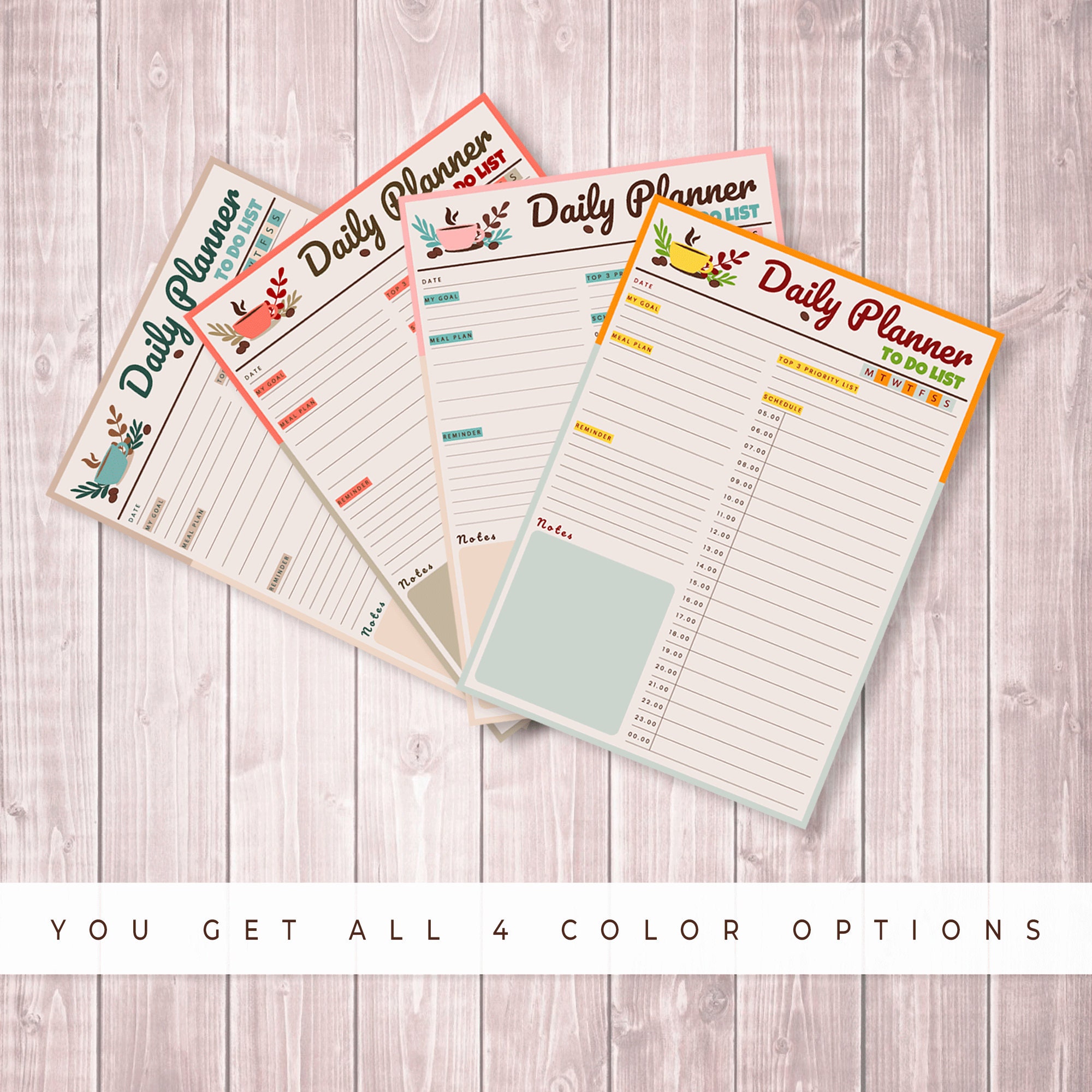 Printable Daily Planner | To-do List Template | PDF Download - Etsy