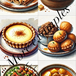 South African Watercolour Food Pack Digital Print & Clip Art - Etsy