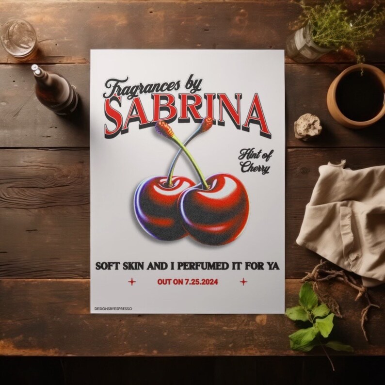 Fragrance Cherry Inspired Poster - Etsy