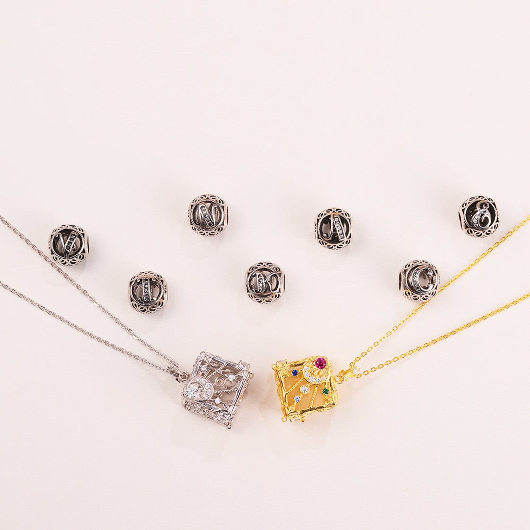 Alphabet Letter in Cube Necklace - Etsy