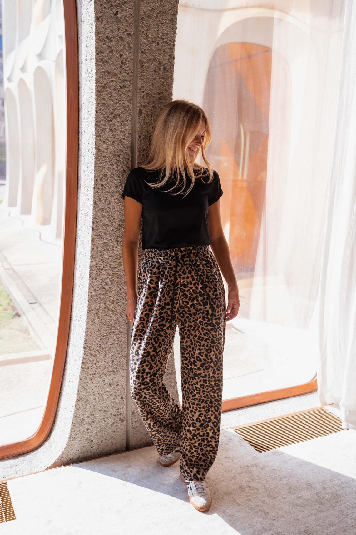 Leopard Fares Pants - Etsy