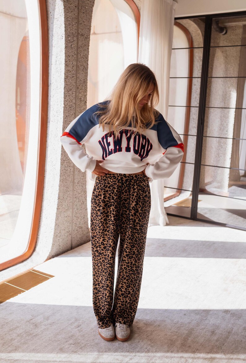 Leopard Fares Pants - Etsy