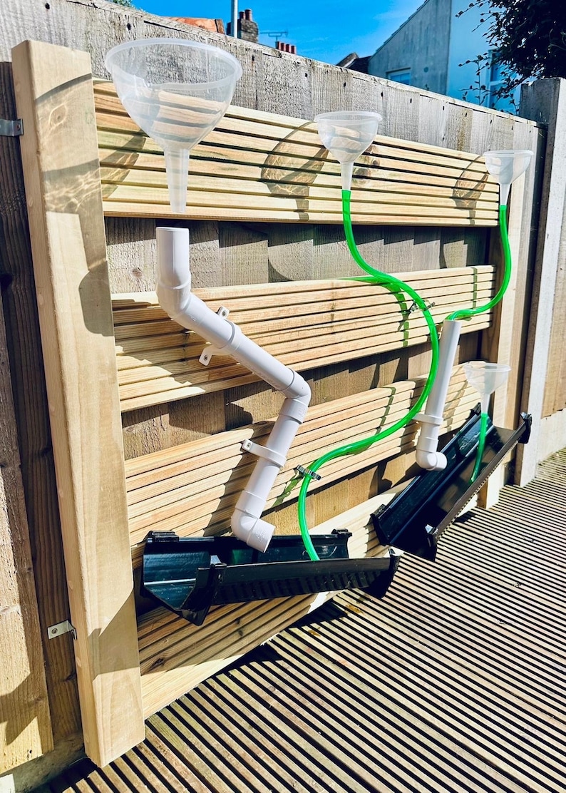 Montessori Wooden Water Wall: Outdoor Sensory STEM Toy - Etsy