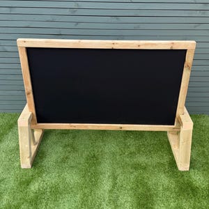 Double Sided Wooden Chalkboard Easel – Indoor / Outdoor Learning Board ...