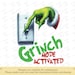 Grinch Mode Activated PNG, Digital Download, Christmas Bauble Digital ...