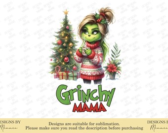 Grinch Mode Activated PNG, Digital Download, Christmas Bauble Digital ...