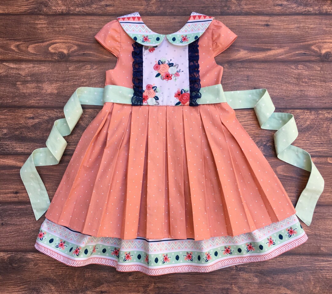 The Josephine Pleated Dress PDF Sewing Pattern Size 12 Month - 12 Year ...