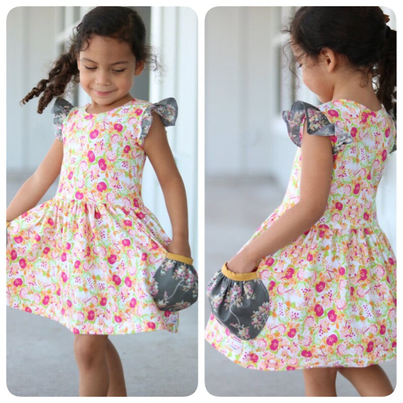 The Coralie Knit/woven Dress PDF Sewing Pattern Size 12 Month - 12 Year ...