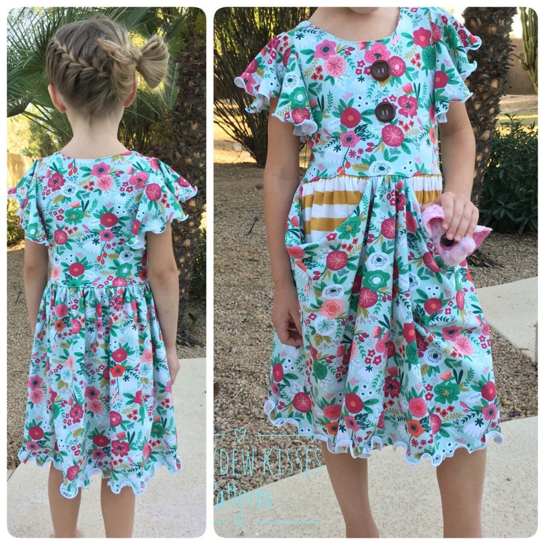 The Penelope Pockets Knit Dress PDF Sewing Pattern Size 12 Month - 12 ...