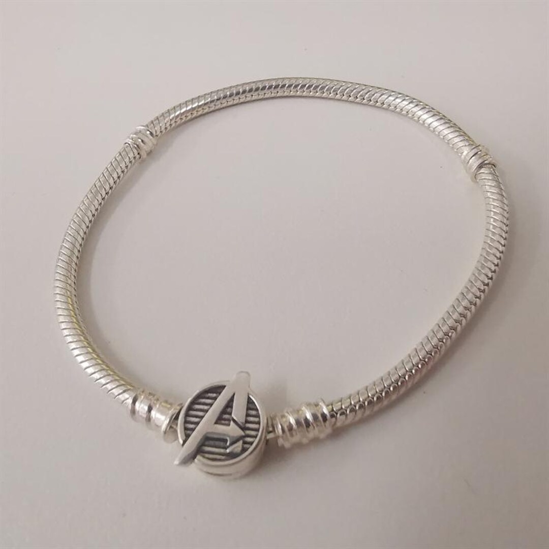 Pandora Marvel Avengers Logo Chain Buckle Snake Bone Chain Bracelet - Etsy