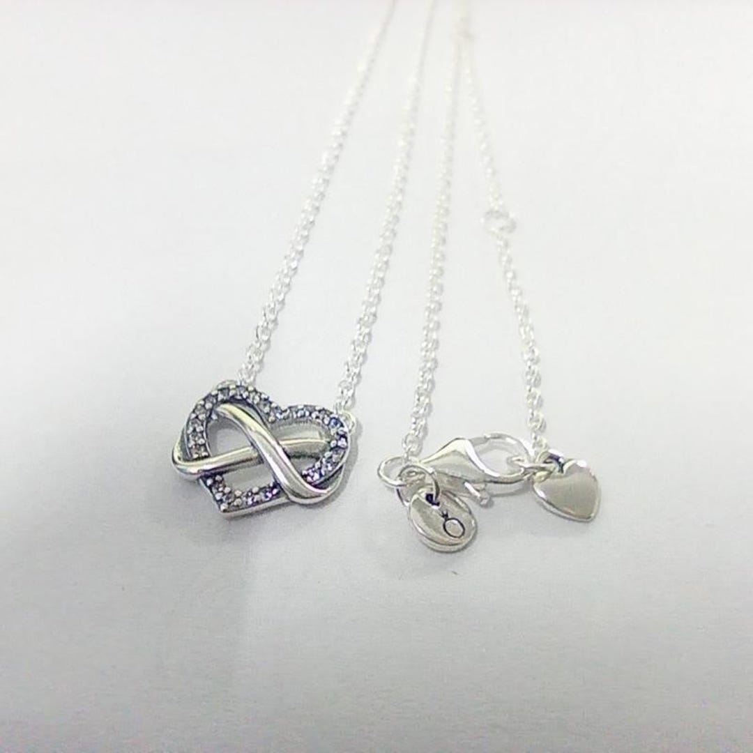 Pandora Sparkling Infinity Heart Collier Necklace - Etsy