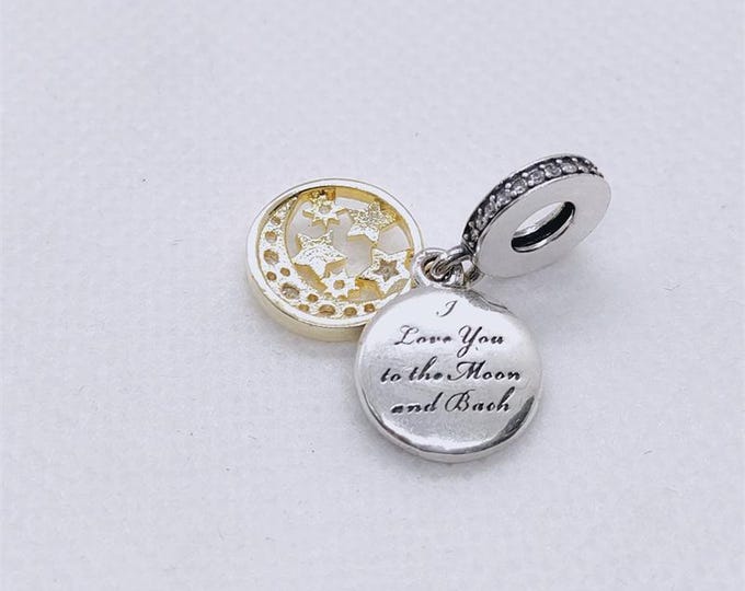 Pandora Shine Moon and Star Dangle Charm S925 Ale - Etsy