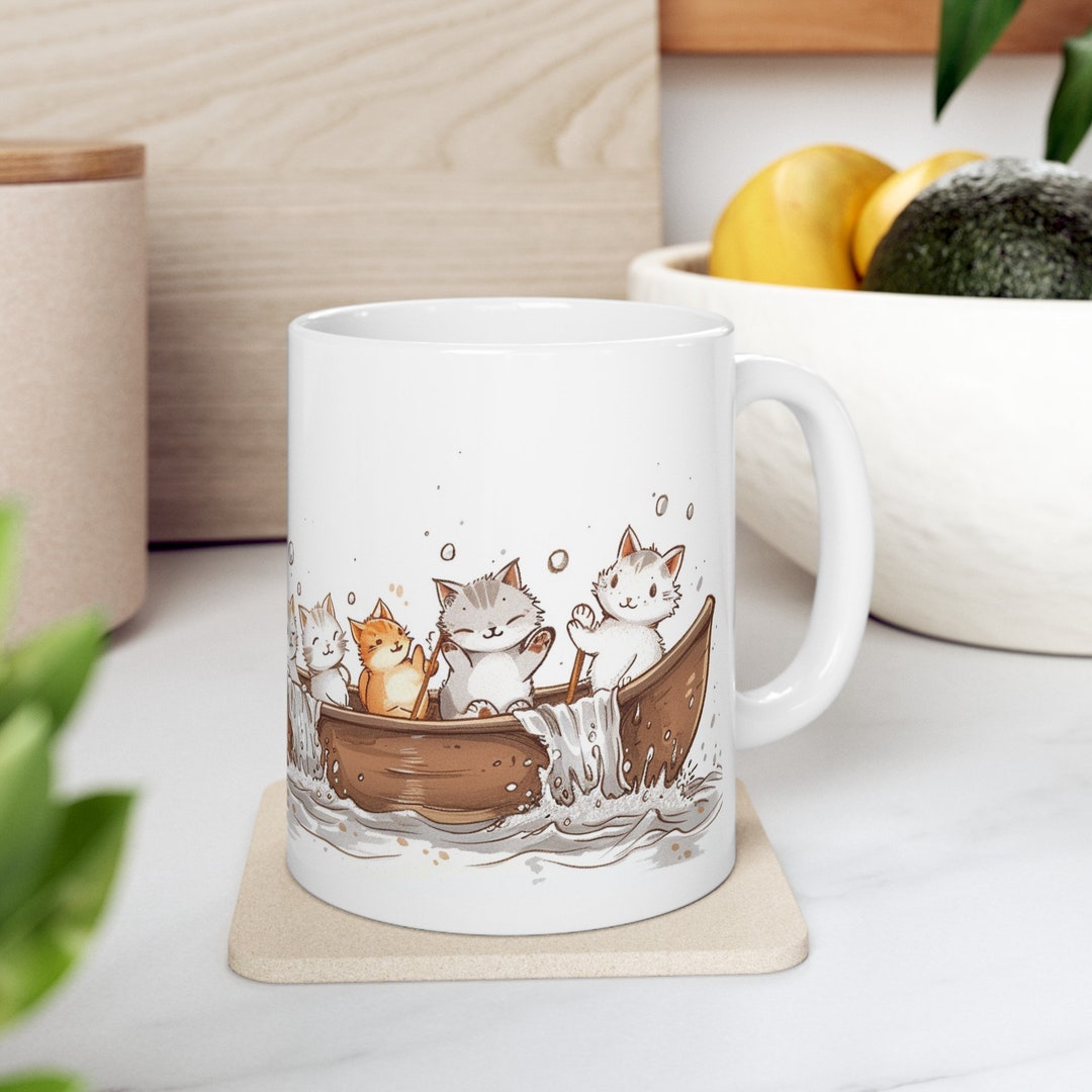 Cats Canoeing Adventure Mug - Etsy