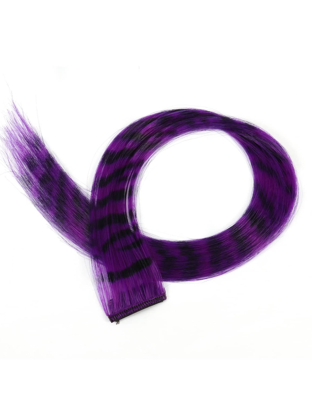 Halloween Hair Zebra Stripe Clip Y2K Colour Weft Clips Straight ...