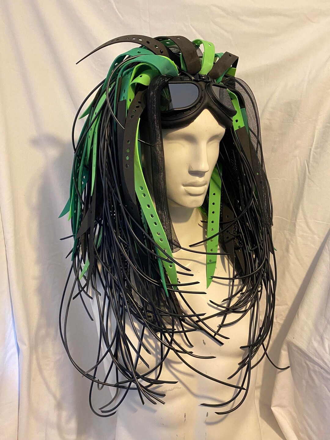 Industrial Lime Green Cyberpunk Glow Rave Cybergoth Rubber - Etsy
