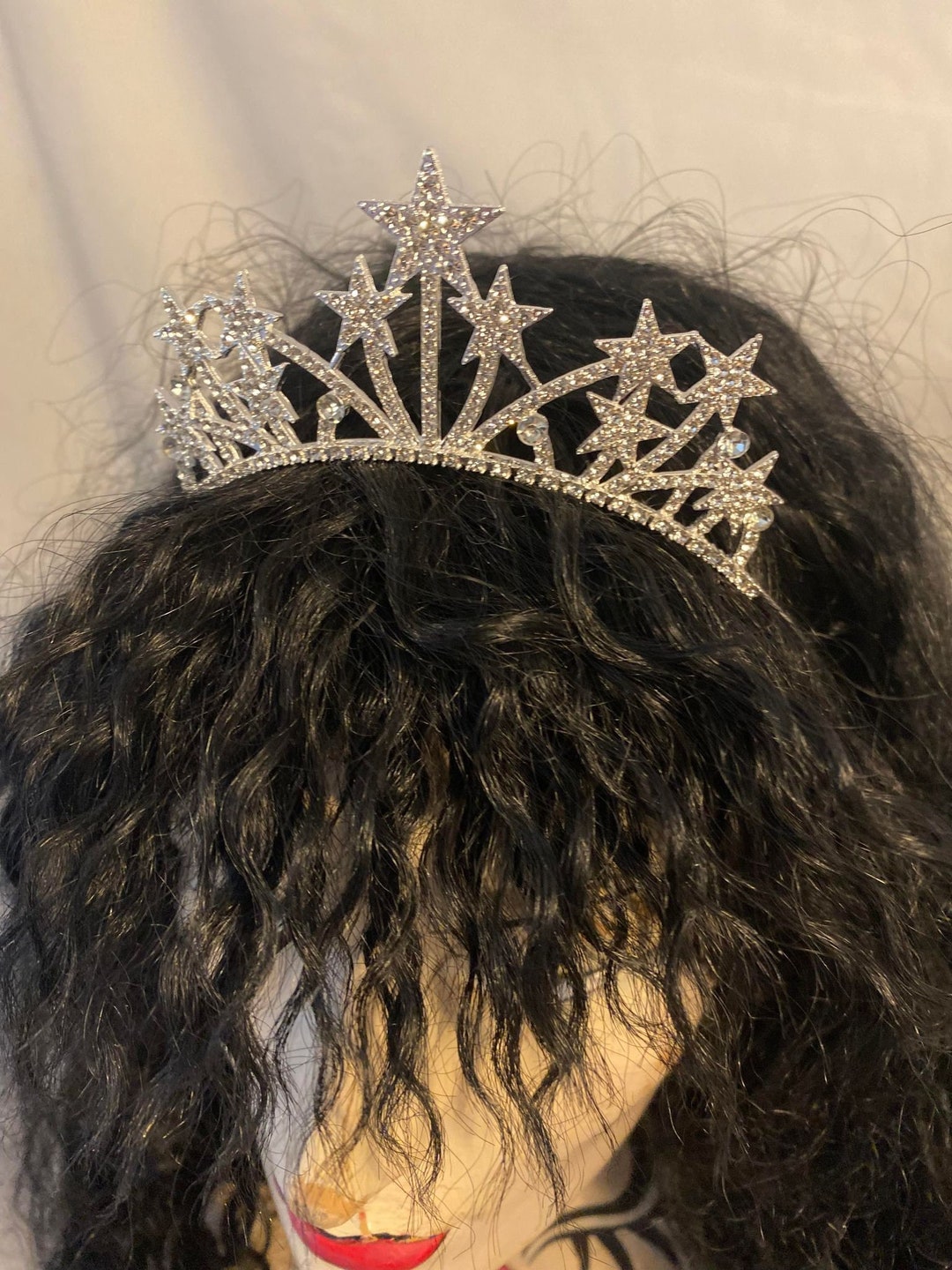 Vintage Style Crystal Encrusted Constellation Stars Crown Tiara Grunge ...