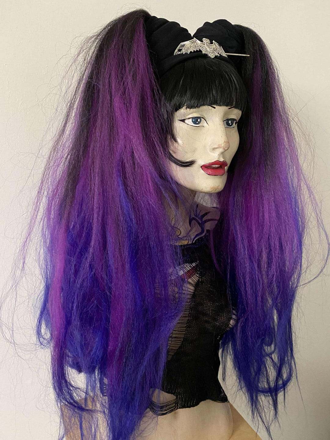 Venus Skies Stunning Celestial Triple Purple Ombre High Volume Crimped ...