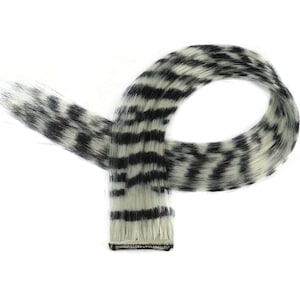 Mall Goth Hair Zebra Stripe Clip Y2K Colour Weft Clips Straight ...