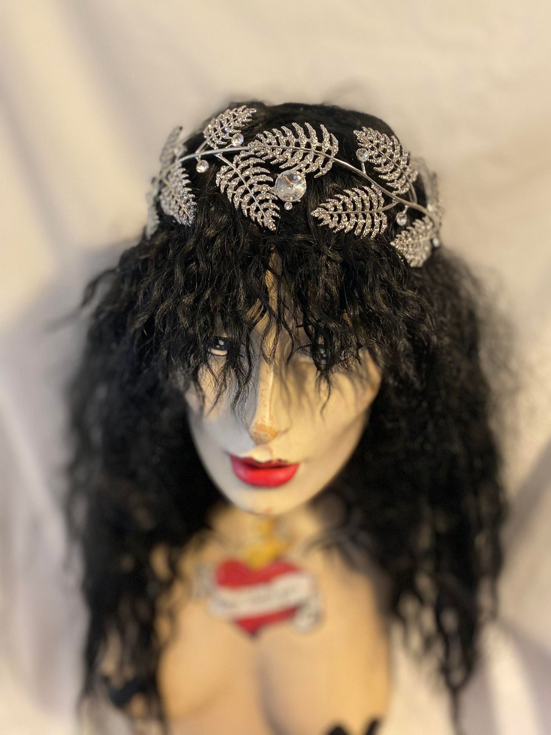 Titania Queen of the Fairies Fern Encrusted Vintage Crystal Encrusted ...