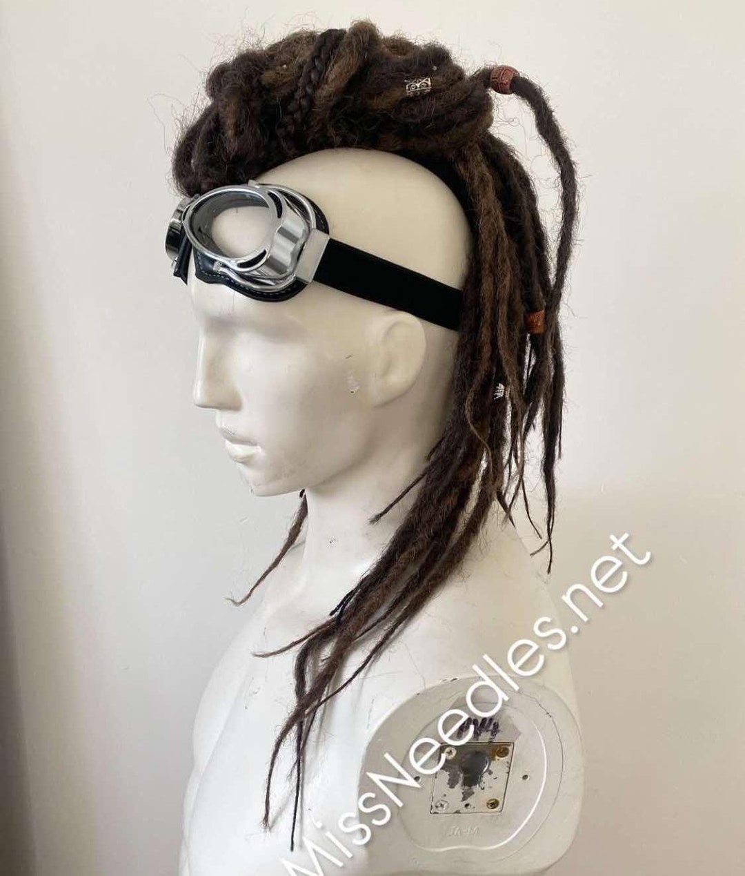 Natural Brown Blend Dreadlocks Dreadhawk Faux Hawk Fetish Mohican ...