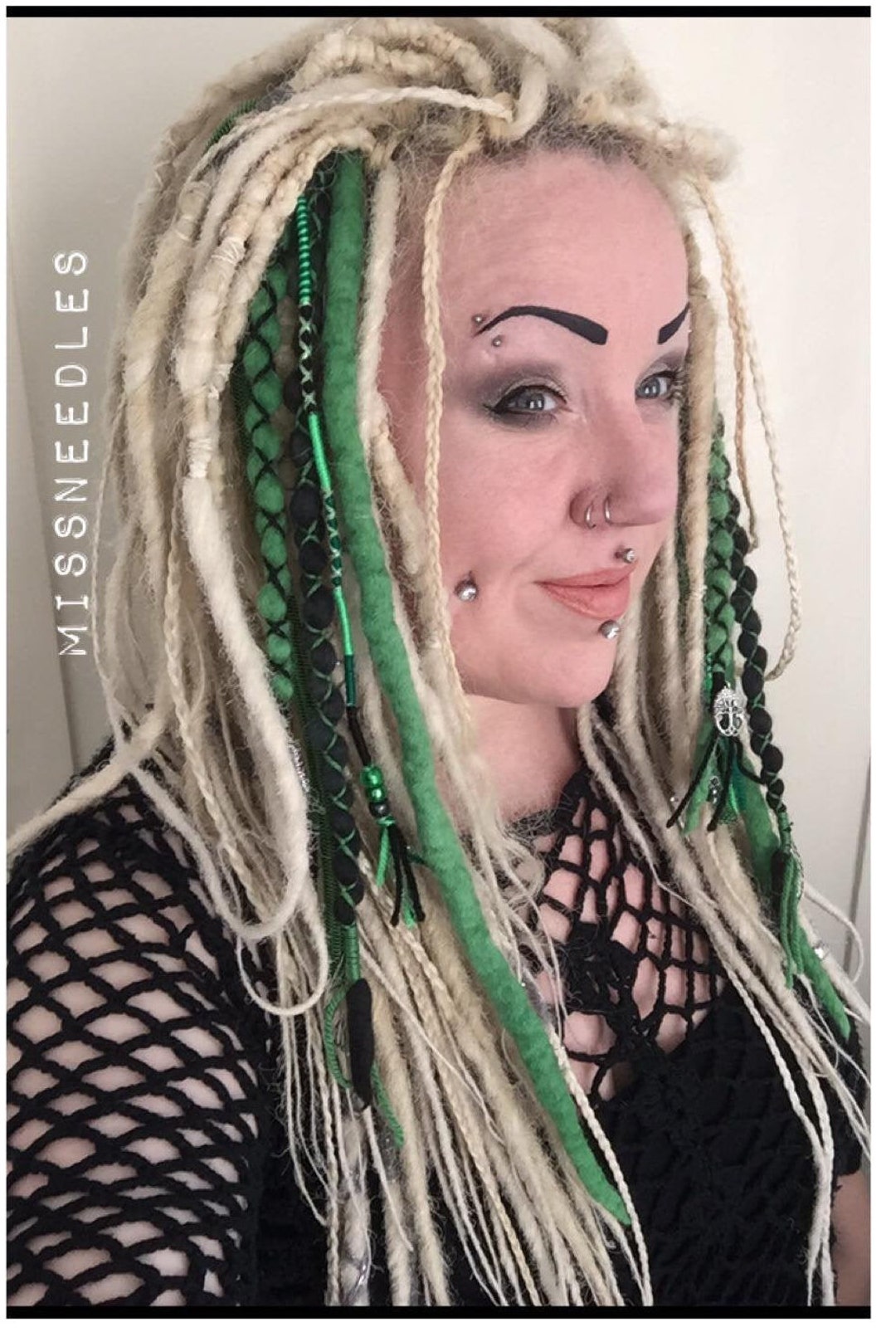 Hand Made Forest Green & Black Dreadlocks Mini Clip in Hair - Etsy