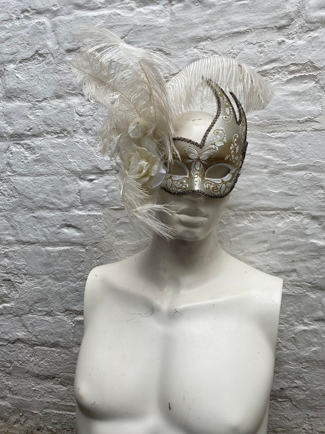 Ice Queen Venetian Jester Half Mask Halloween Gothic Romantic Steampunk ...