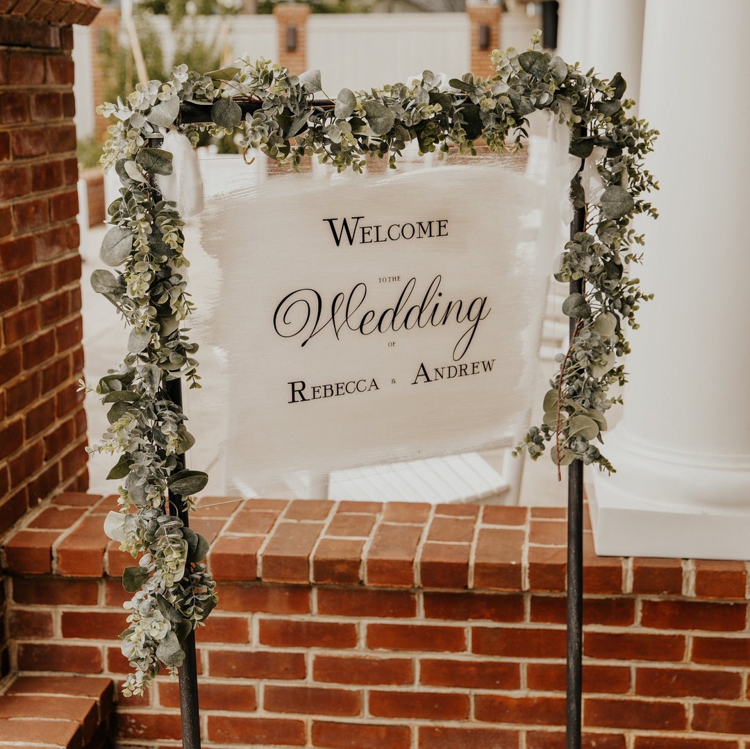 Personalized Wedding Sign- Hand-painted Acrylic Sign With Vinyl Text ...
