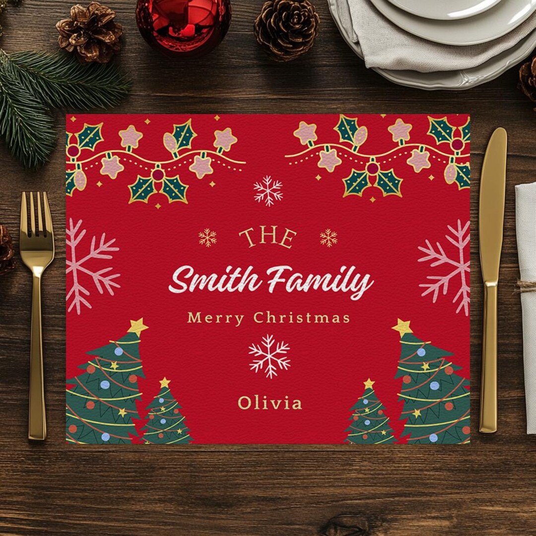 Personalized Family of Place Mat , Place Mat , Family Place Mat ...