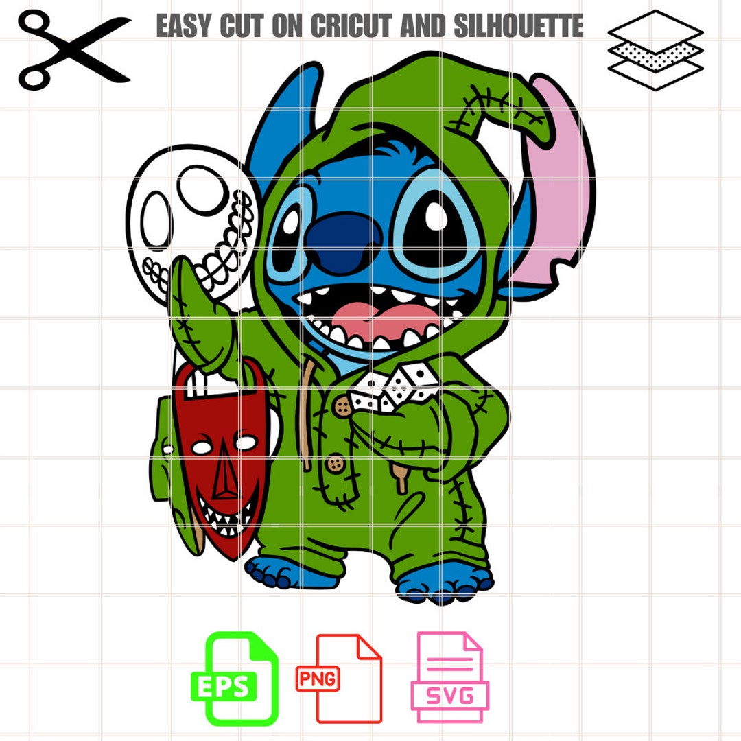 Oogie Boogie Stitch Svg, Halloween Svg, Spooky Season Svg, Kawaii ...