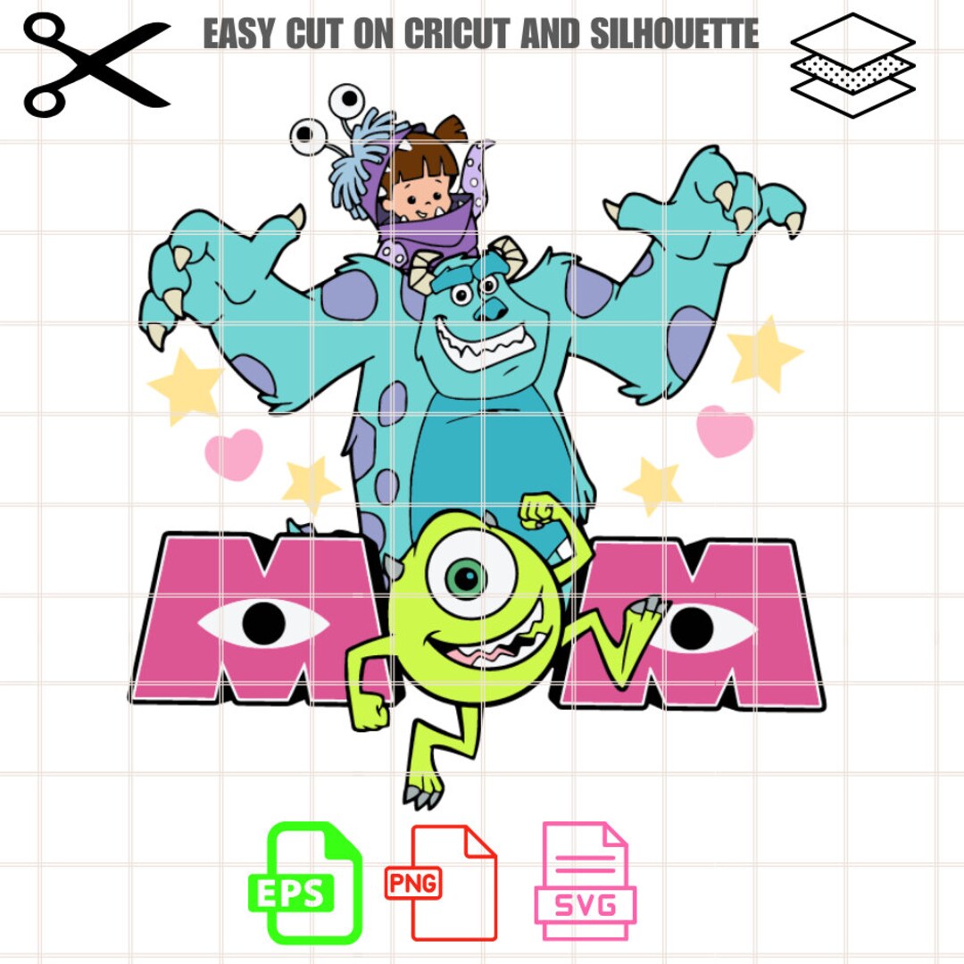 Monster Mom Happy Mothers Day SVG Digital File Cutting Files Design ...