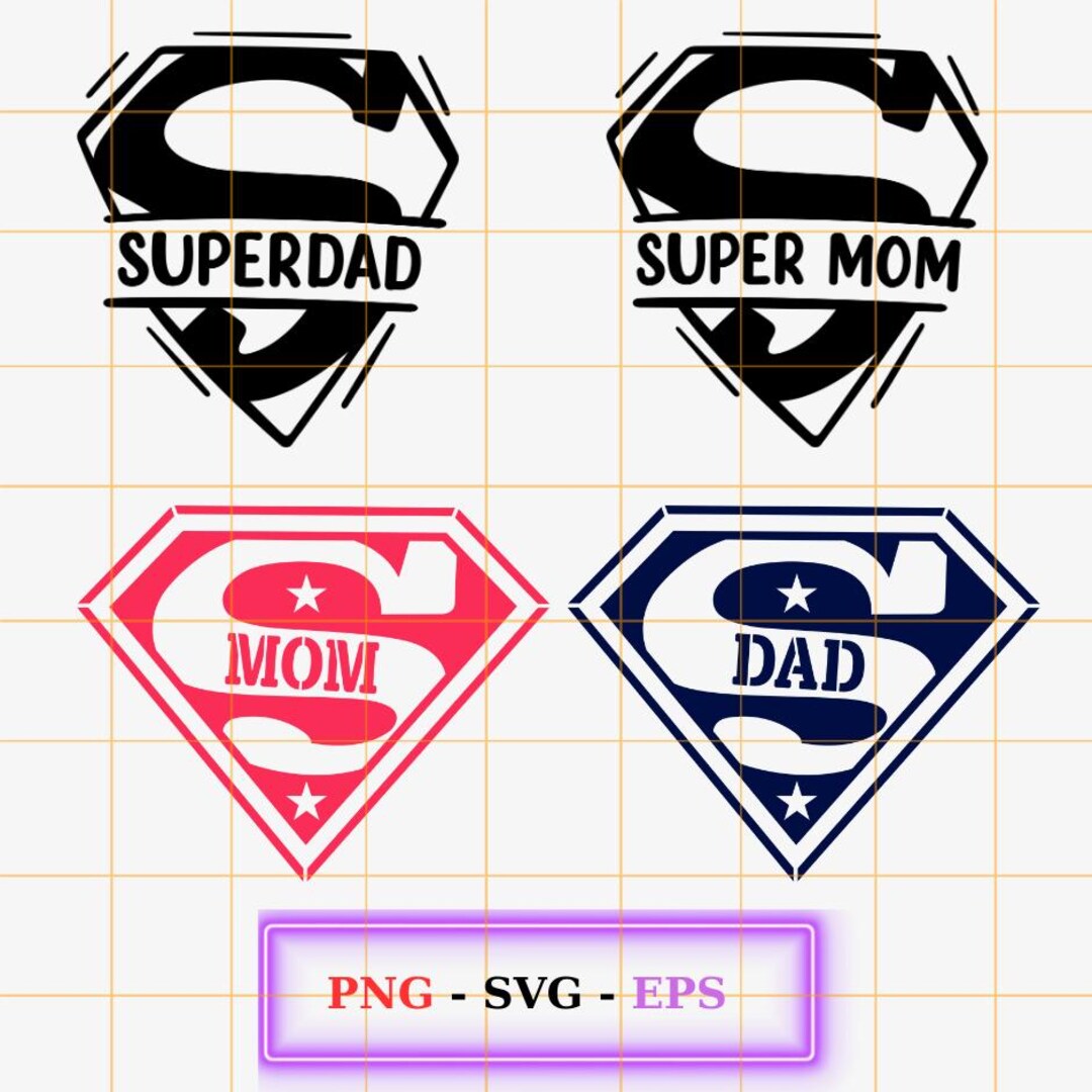 Supermom Svg Bundle, Superdad Digital Image, Svg for Cricut, Svg Png ...