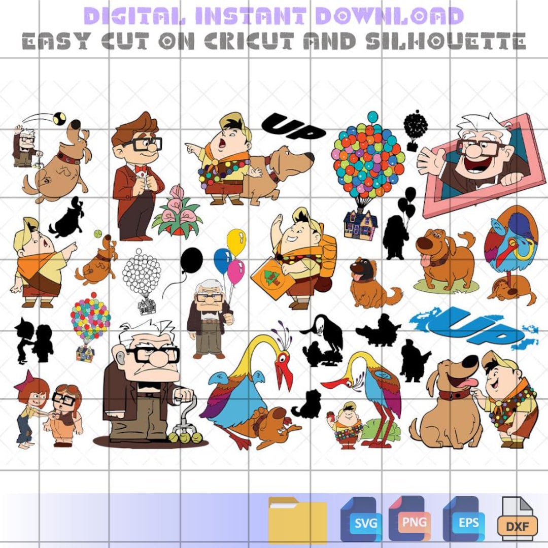 Cartoon Movie up Svg Bundle, up Svg, Cute up Svg Bundle, Cricut ...