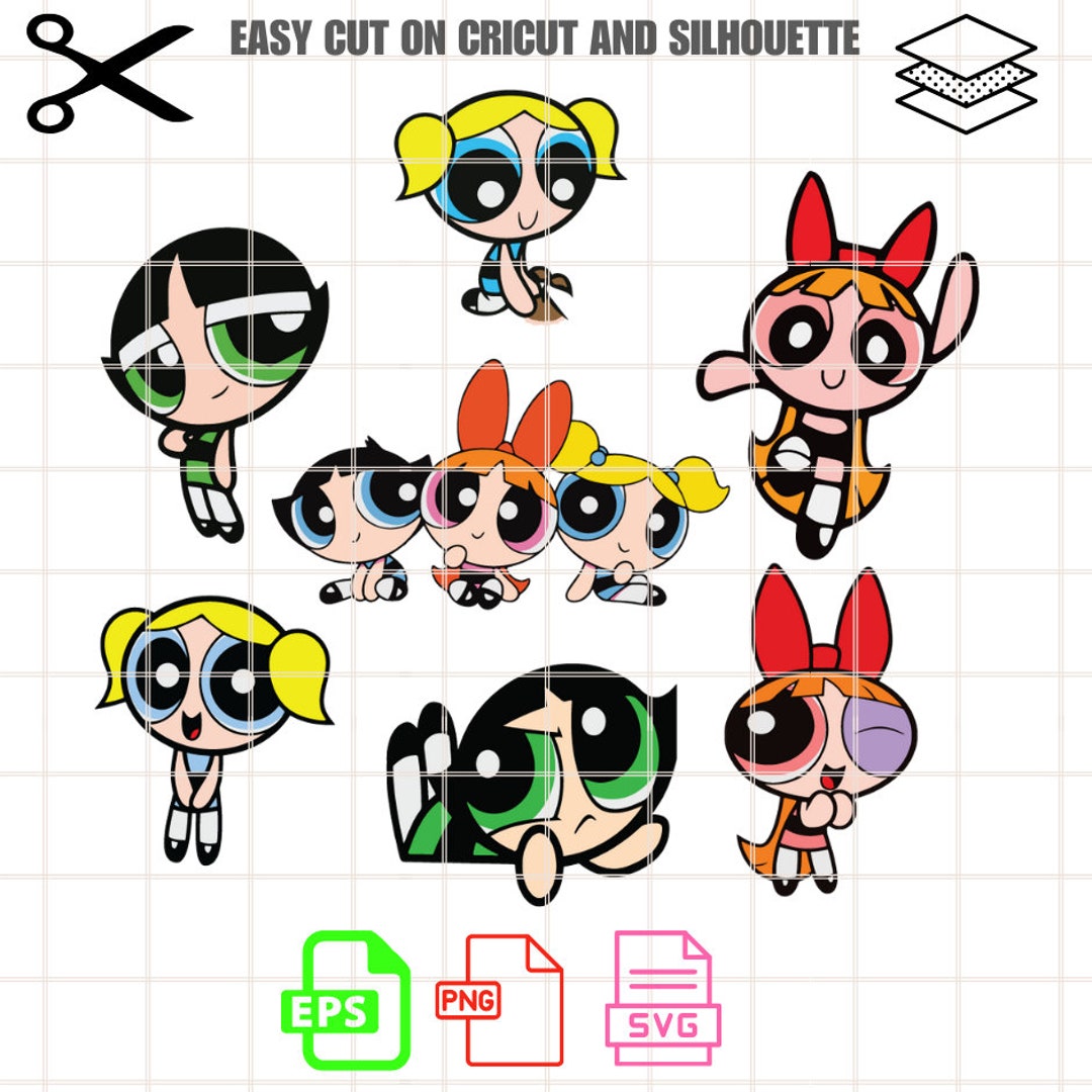 Powerpuff Girls Bundle Svg, Blossom Eyes Svg, Buttercup Svg, Bubbles ...