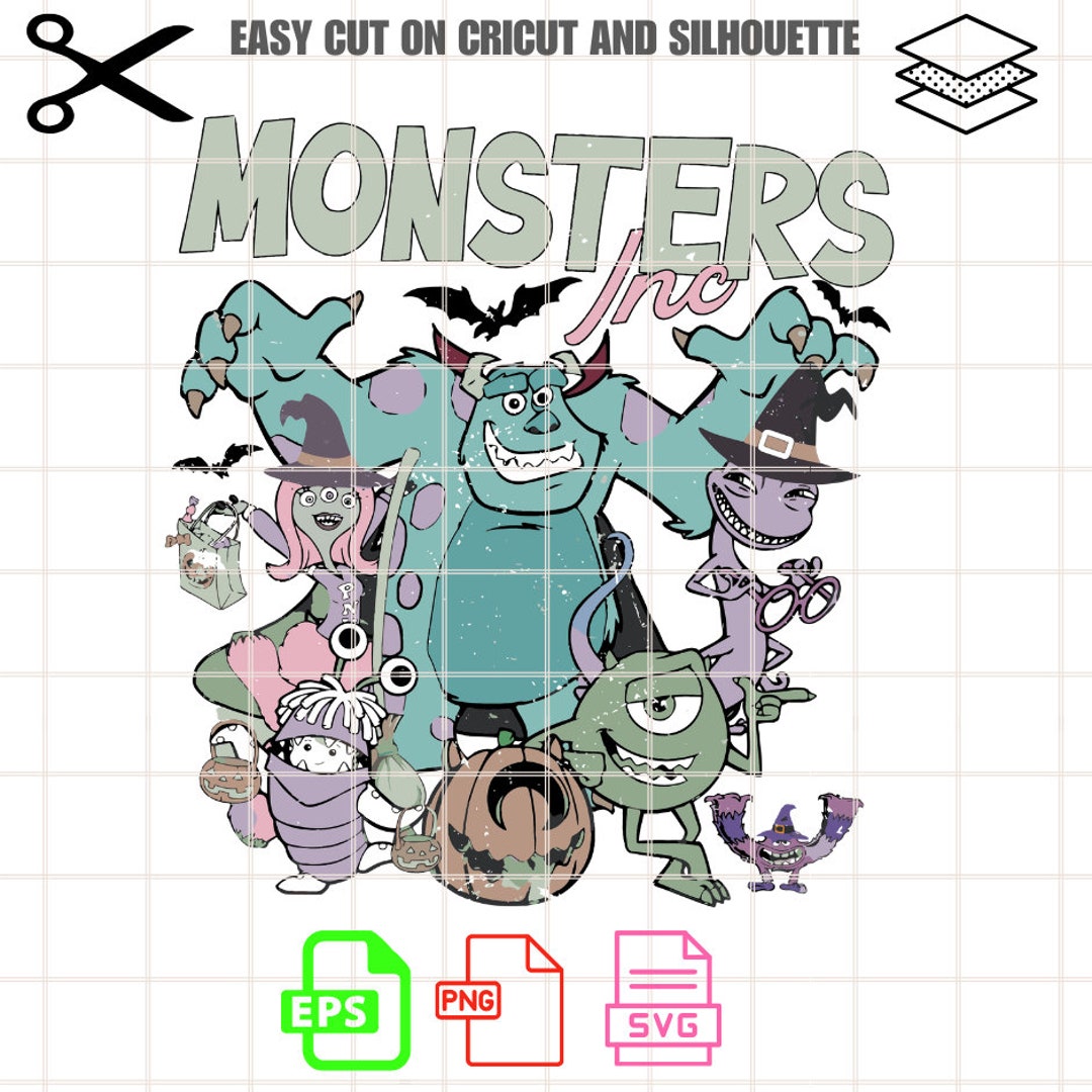 Monsters Inc SVG Mike and Sully SVG Design Files for Cricut Silhouette ...