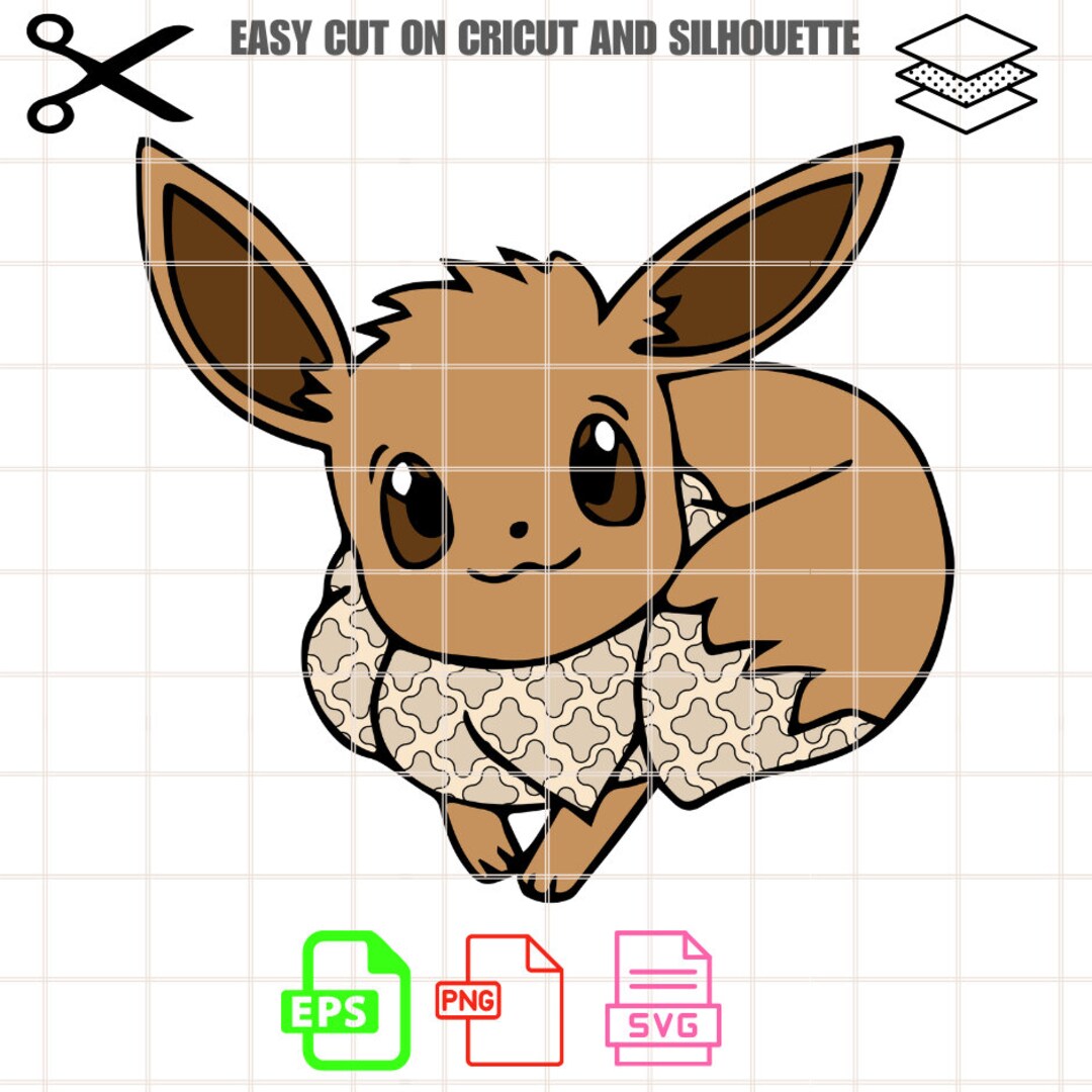 Pokemon SVG Digital File, Eevee Svg, Eievui Svg - Etsy
