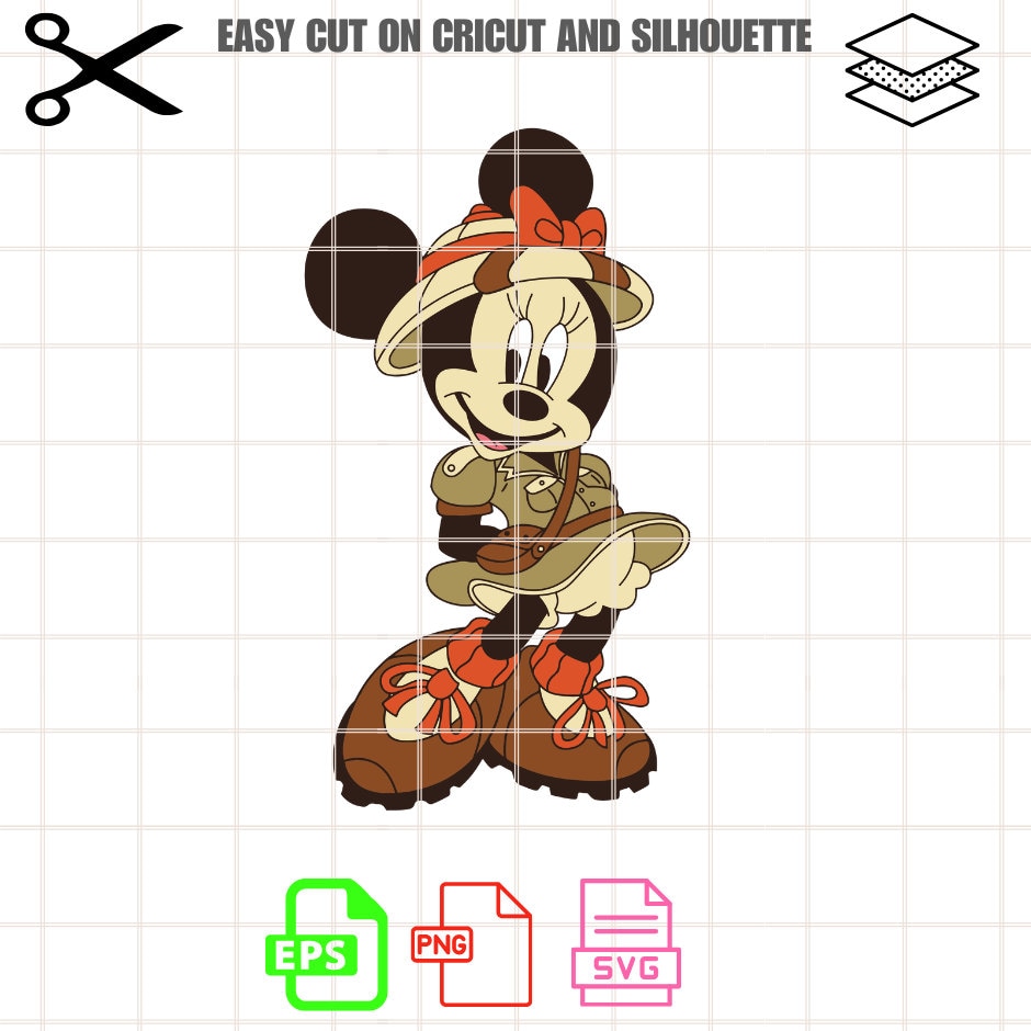 Safari Mouse Minnie and Friends SVG Hunter Cosplay Cutting Files - Etsy