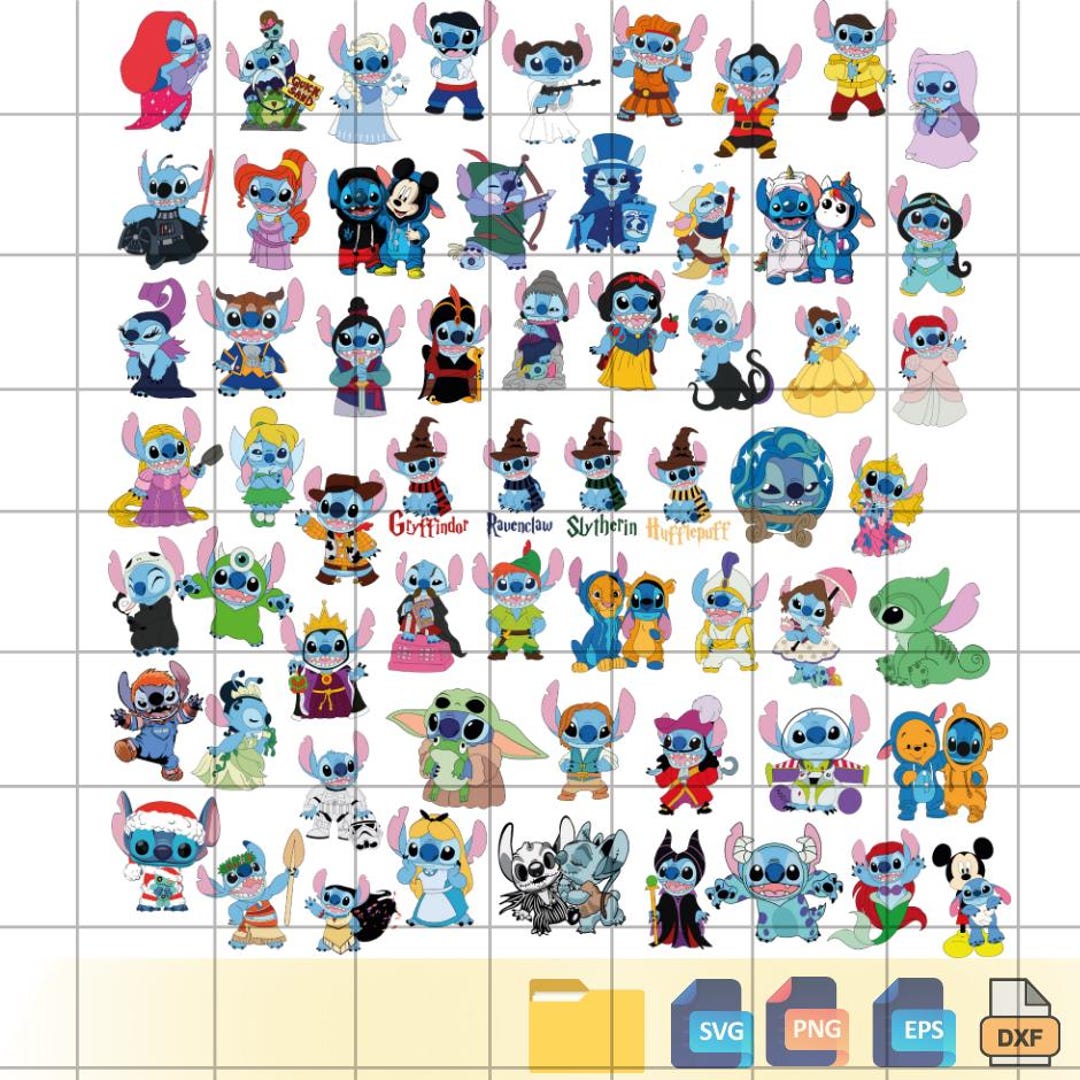 Stitch Svg Bundle, Costume Stitch Svg, Cute Stitch Svg Bundle, Cricut ...
