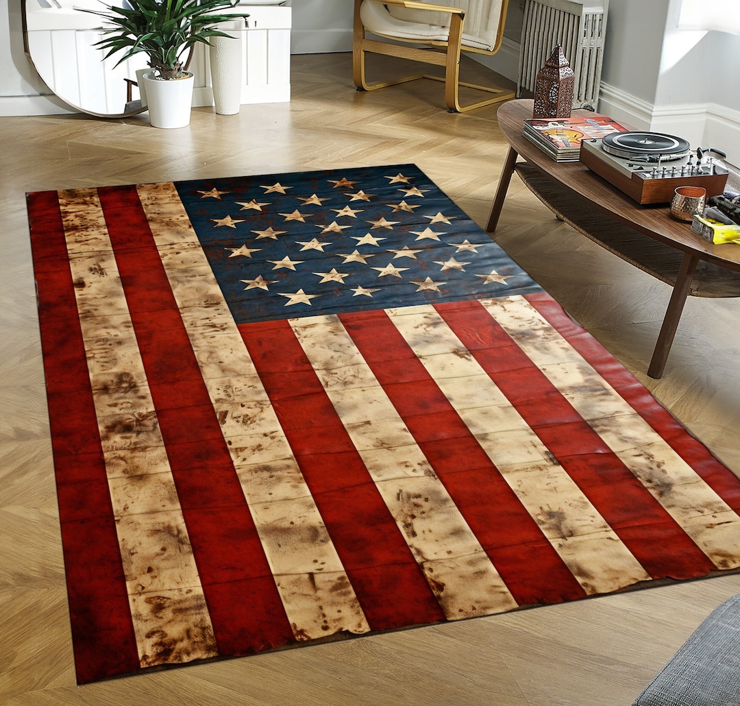 American Flag Rug, USA Flag Rug, Modern Rug, Area Rug, for Living Room ...