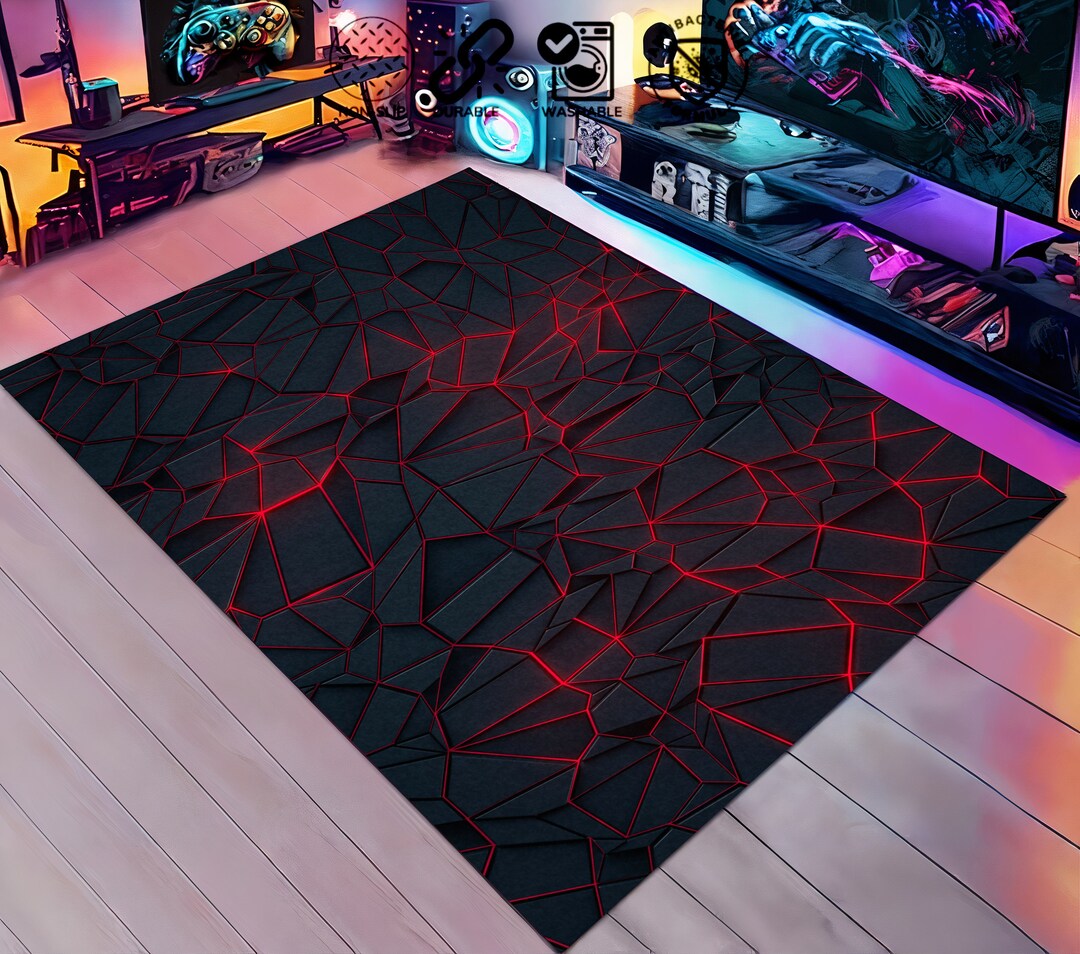 Gaming Room Rug, Computer Room Rug, Retro Games, Computer Gift Rug ...