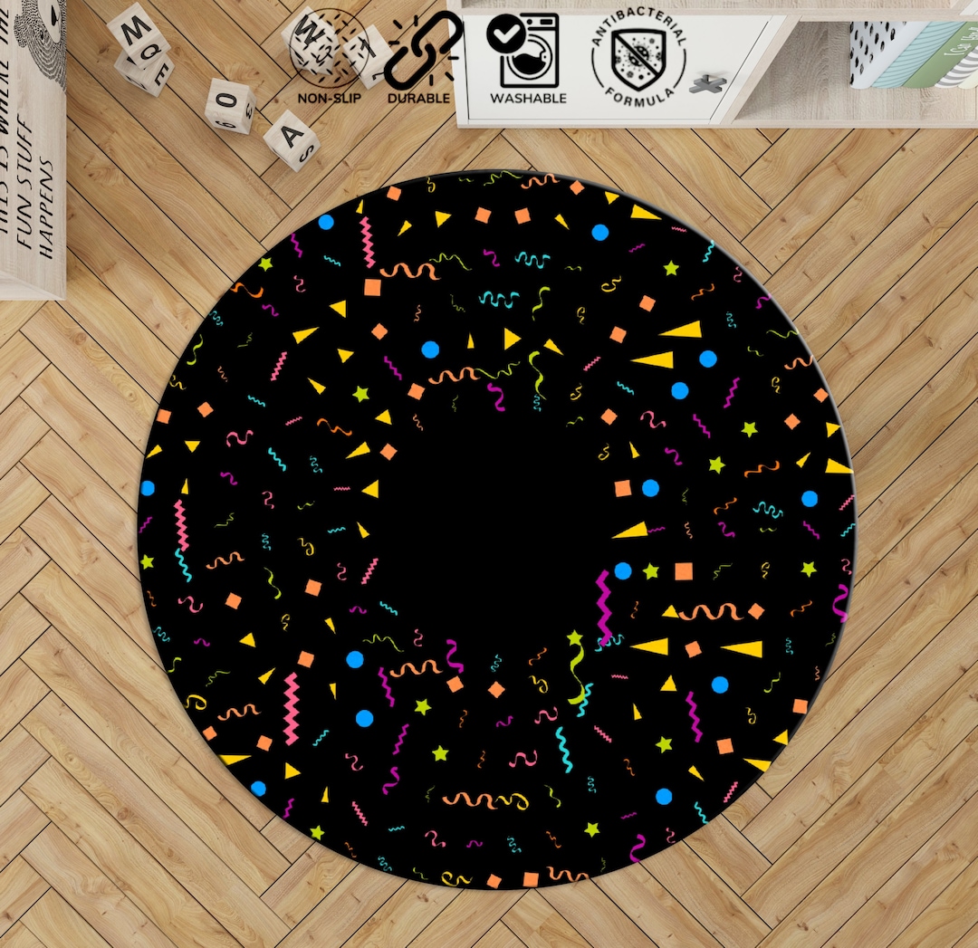 Arcade Rug, Arcade Bar Rug, Arcade Decor, Circle Rug, Personalized ...