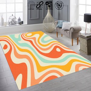 Groovy Funky Rug, Groovy Rug, Psychedelic Groovy 80s Carpet, Popular ...