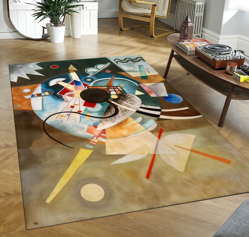 Wassily Kandinsky, Kandinsky Style Art Rug, Art Rug,abstract Rug, Mid ...