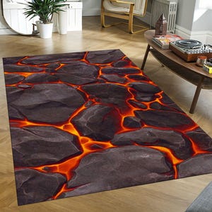 Hot Lava Rug, Floor is Hot Lava, Lava, Lava Pattern Rug, Volcano Rug ...