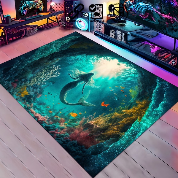 Mermaid Area Rug - Etsy