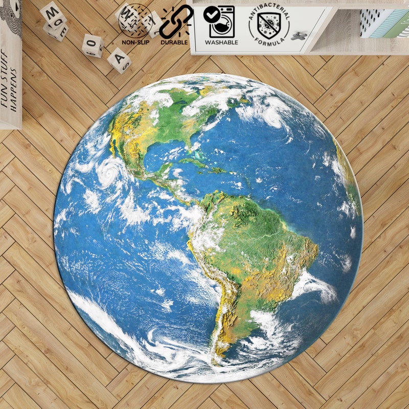 World Map Rug - Etsy