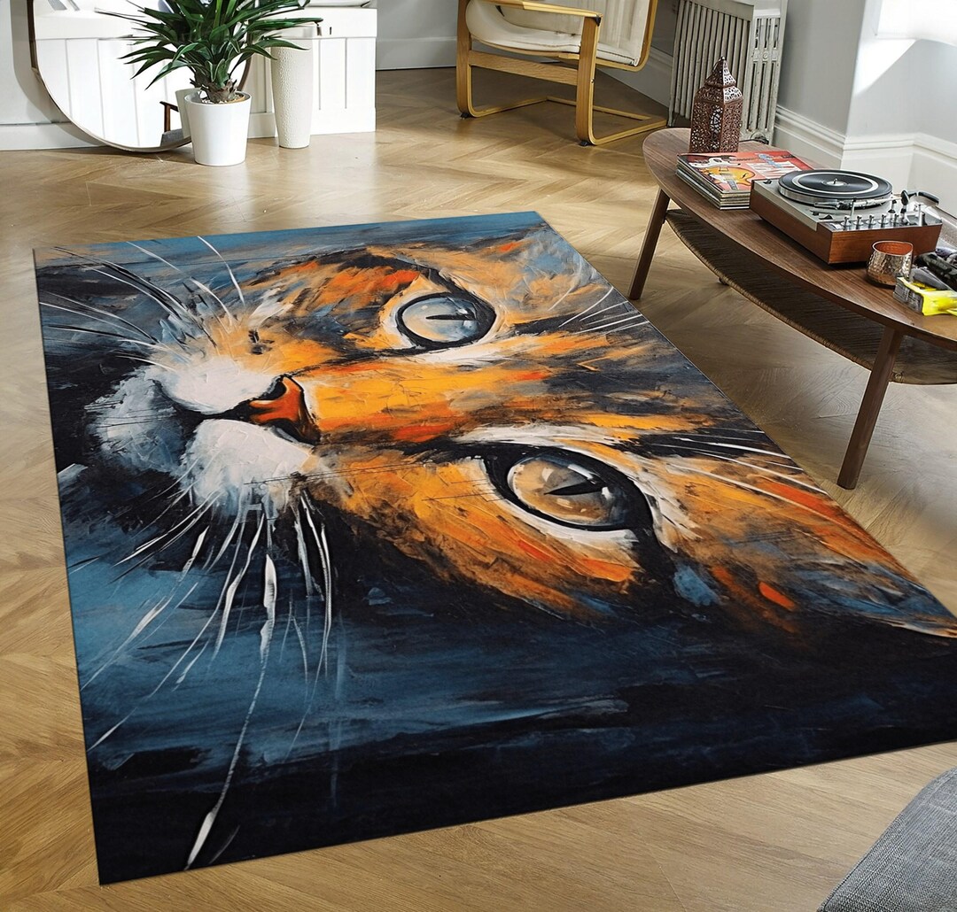 Cat Rugs, Cat Pattern Rug, Cat Lover Rug, Cat Friendly Rug, Animal Rug ...