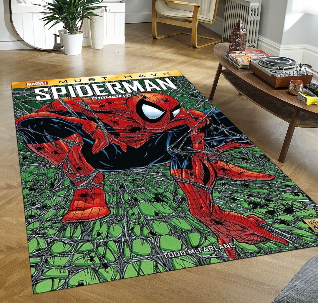 Spiderman Rug, Spider Man Rug, Superhero Rug, Cartoon Rug, Personalized ...