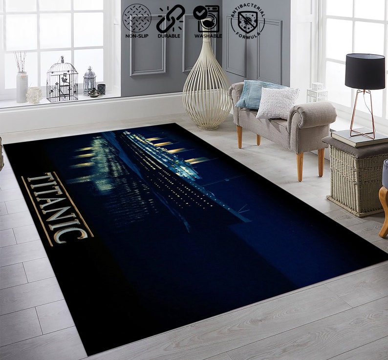 Titanic Rug, Titanic Ship Rug, Titanic Art Rug, Area Rug, Gift Rug ...