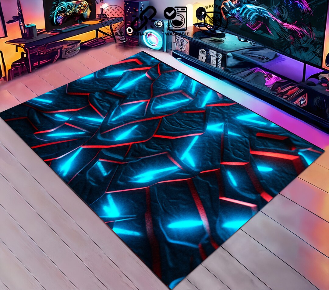 Gaming Room Rug, Computer Room Rug, Computer Gift Rug, Home Programmer ...
